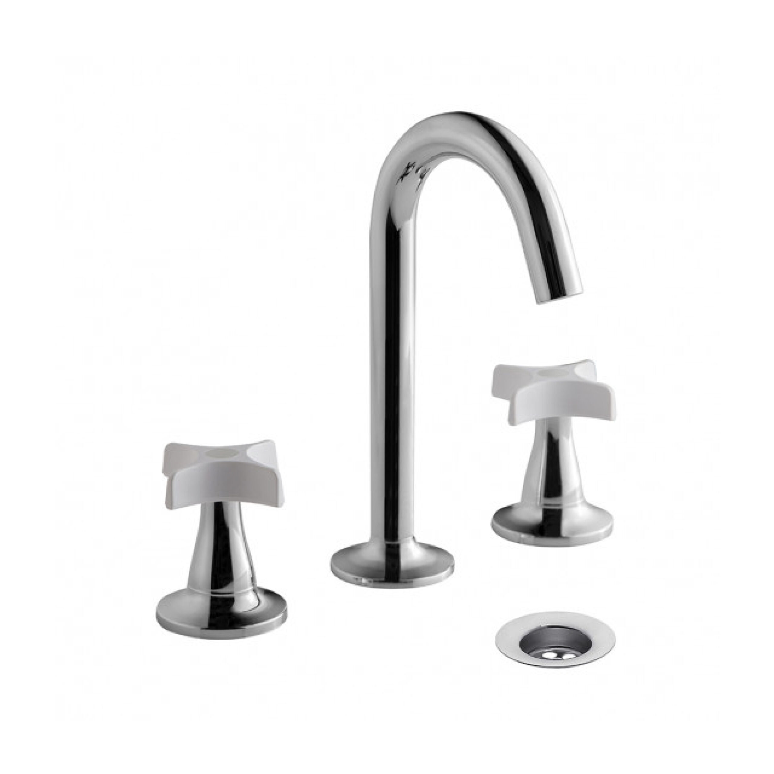 Petalo – juego para lavatorio – 0207/m3-bc – blanco cromo FV – IMPERIO ...